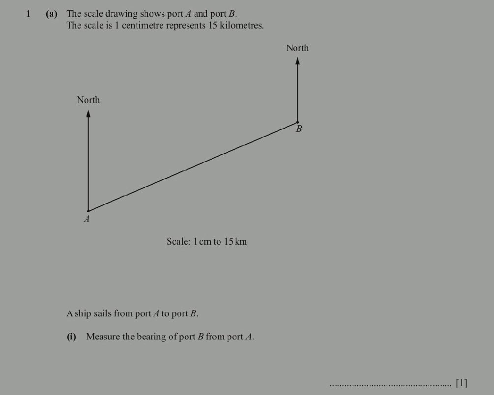 (a) The scale drawing shows port A and port | StudyX
