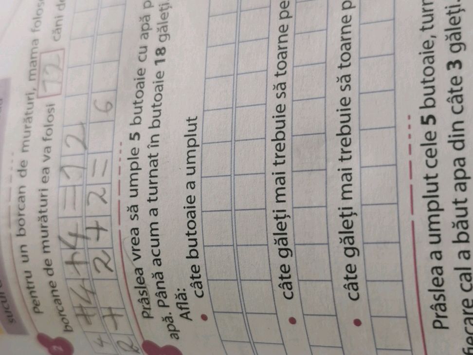 Prâslea vrea să umple 5 butoaie cu apă. Până | StudyX