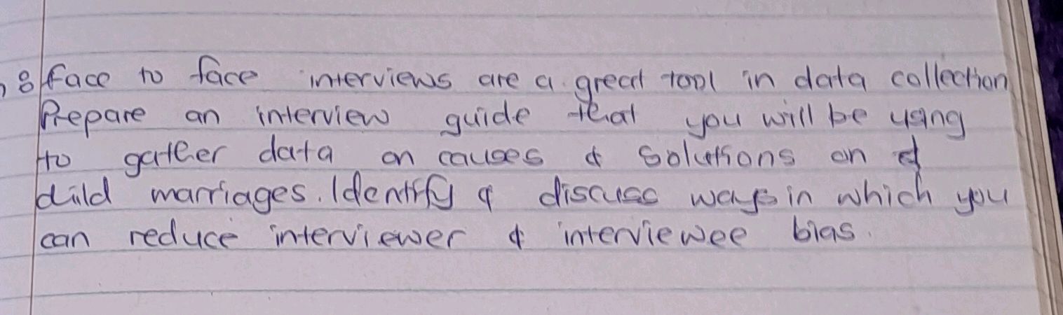 Face to face interviews are a great tool in | StudyX