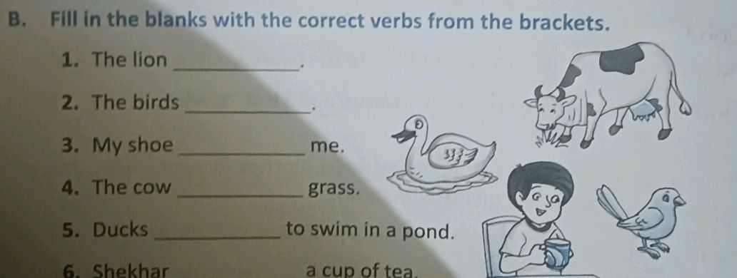 B. Fill in the blanks with the correct verbs | StudyX