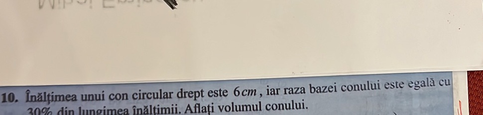 10. Înălțimea unui con circular drept este 6 | StudyX