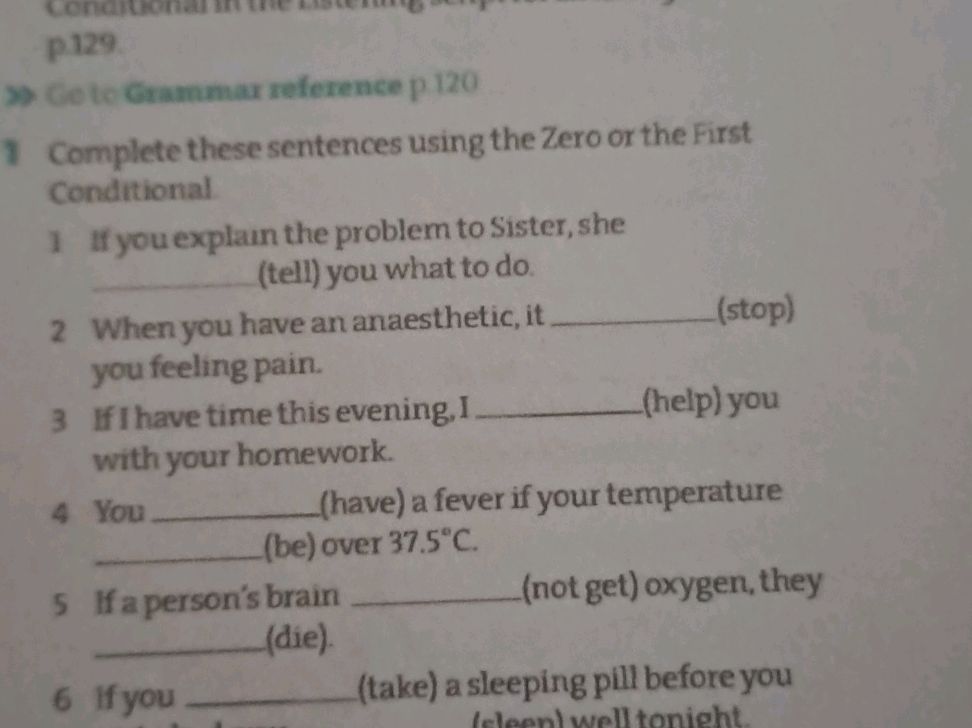 Complete these sentences using the Zero or | StudyX