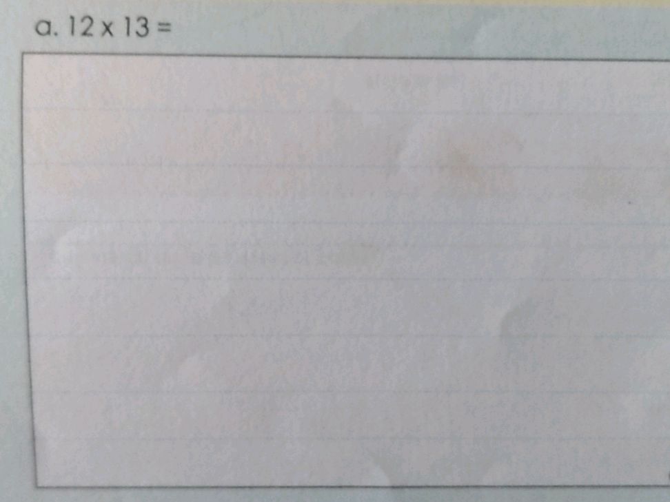 Multiplication: 12 x 13 | StudyX