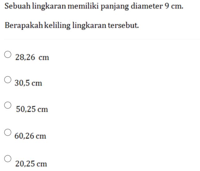 Sebuah lingkaran memiliki panjang diameter 9 | StudyX
