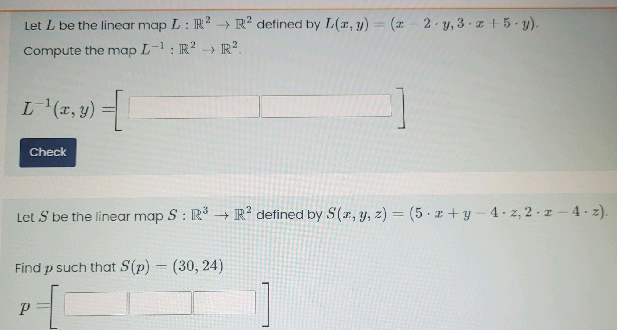 Let $L$ be the linear map $L : {R}^2 | StudyX