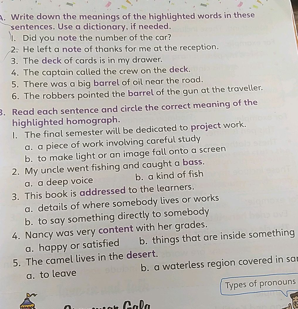 A. Write down the meanings of the | StudyX