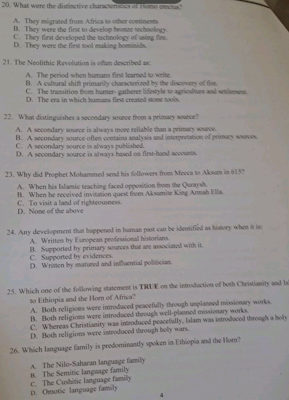 20. What were the distinctive | StudyX