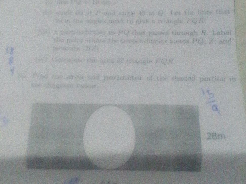 Find the area and perimeter of the shaded | StudyX