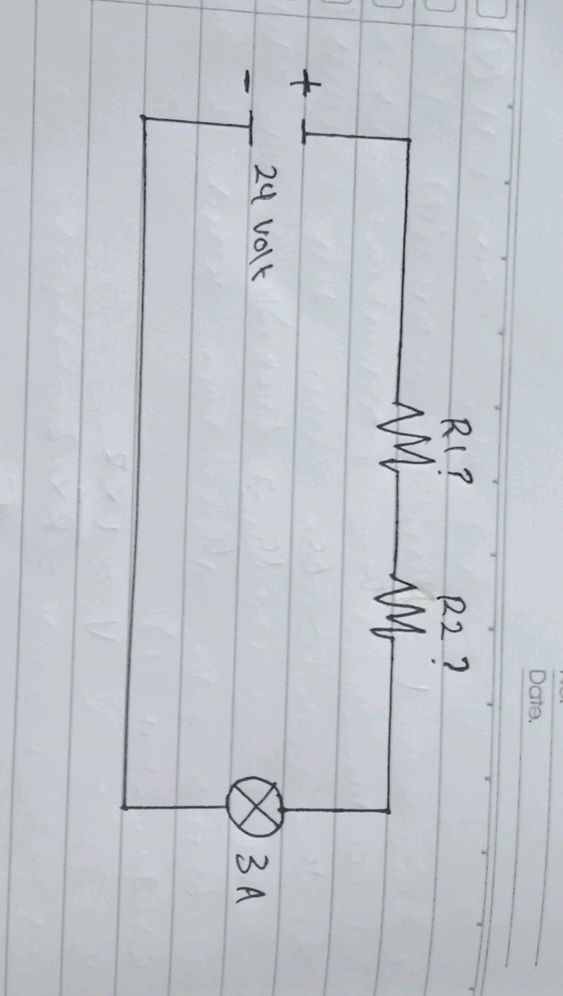 A circuit diagram is shown with a 24 volt | StudyX