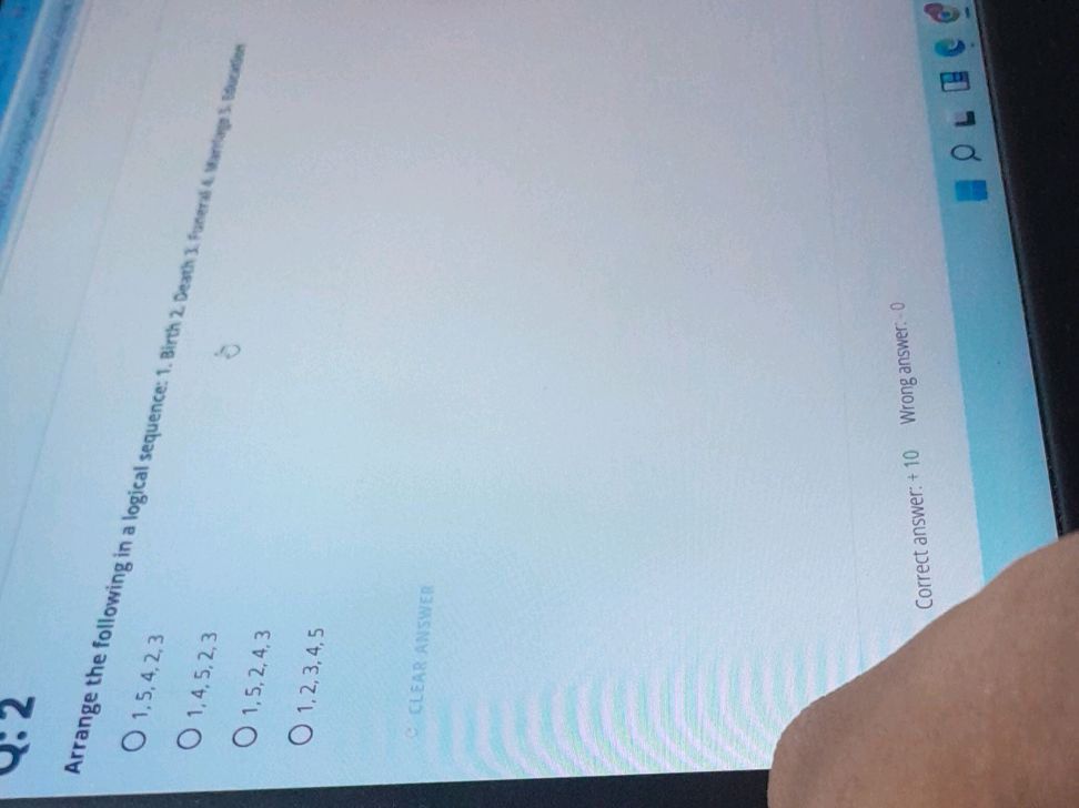 Q: 2 Arrange the following in a logical | StudyX