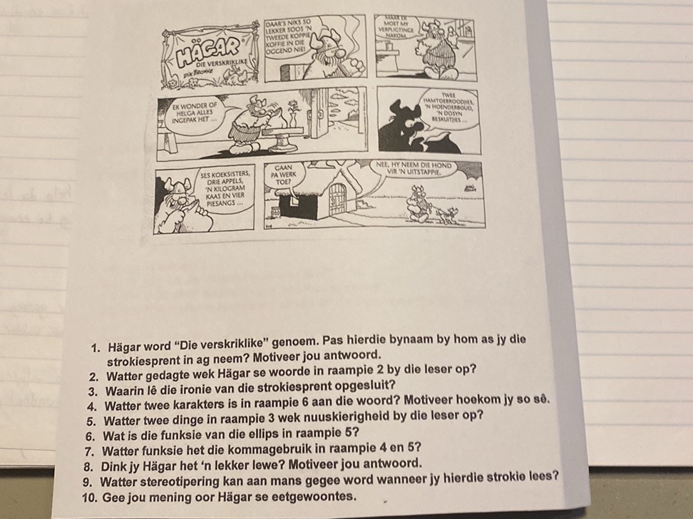 1. Hägar word "Die verskriklike" genoem. Pas | StudyX