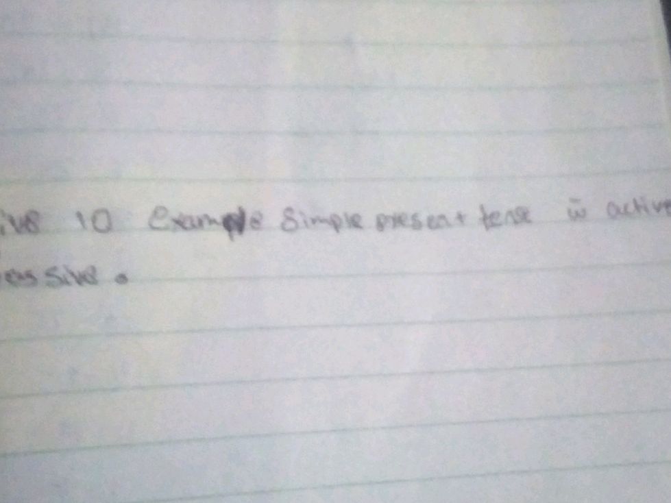Give 10 Examples Simple present tense in | StudyX