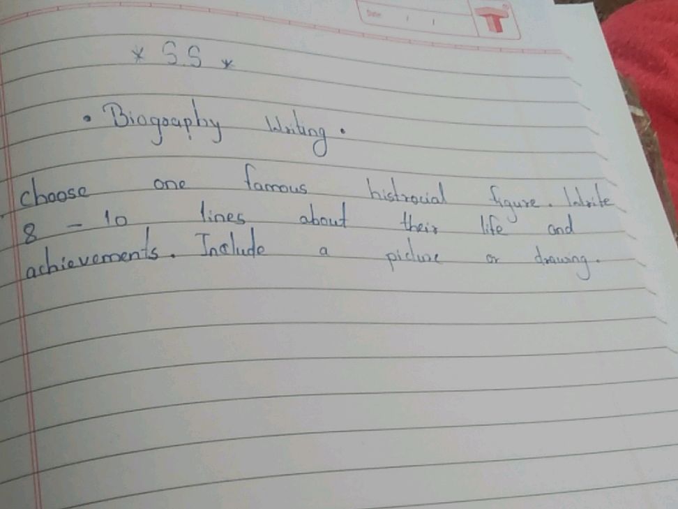 Biography Writing. choose one famous | StudyX