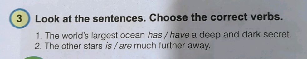 3 Look at the sentences. Choose the correct | StudyX