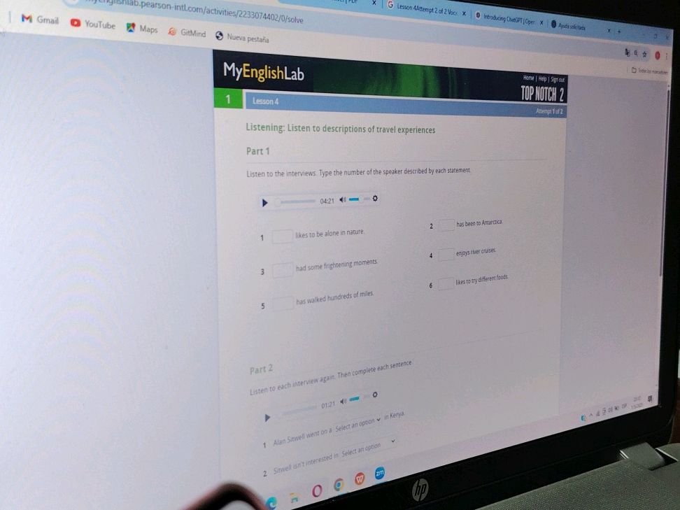 Listening: Listen to descriptions of travel | StudyX