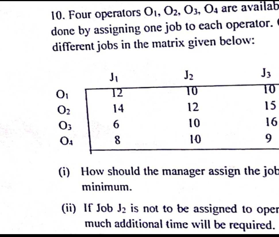 10. Four operators $O_1, O_2, O_3, O_4$ are | StudyX