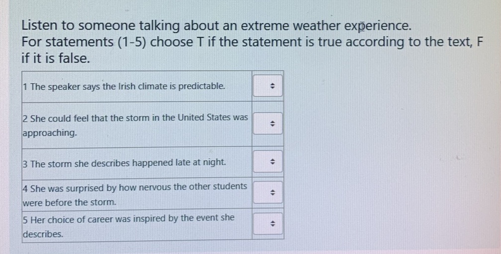 Listen to someone talking about an extreme | StudyX