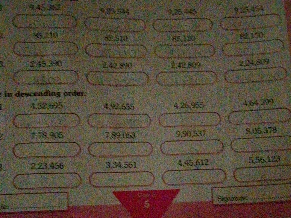 Arrange the following numbers in descending | StudyX