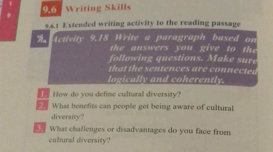 Write a paragraph based on the answers you | StudyX