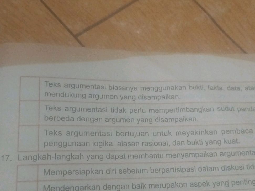 Teks argumentasi biasanya menggunakan bukti, | StudyX