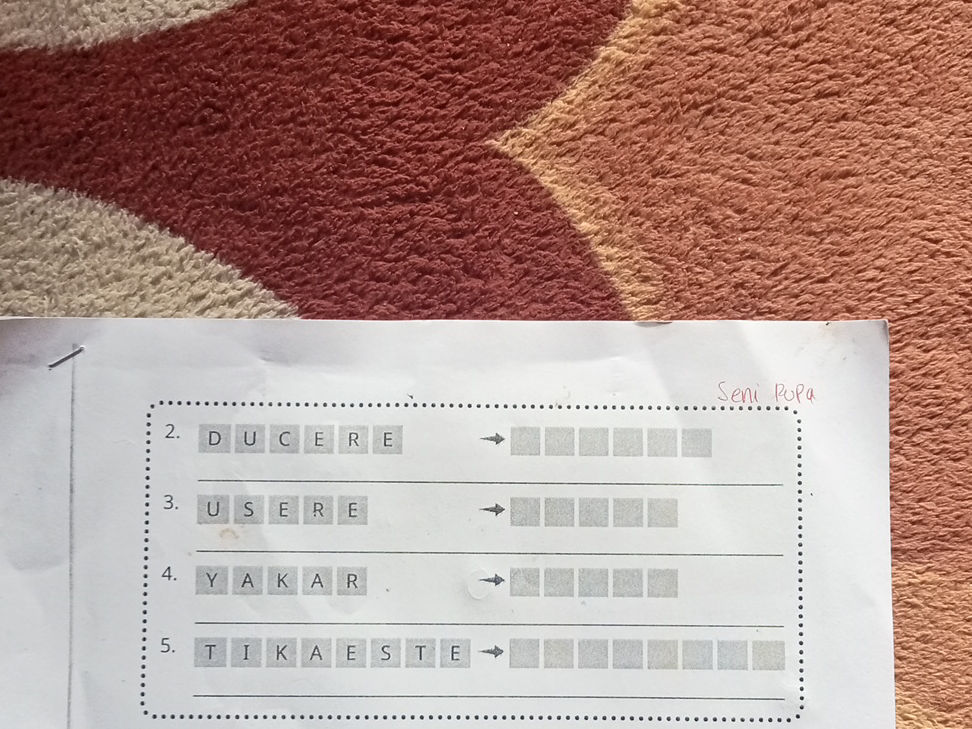 2. D U C E R E -> [ ] [ ] [ ] [ ] [ ] [ ] 3. | StudyX