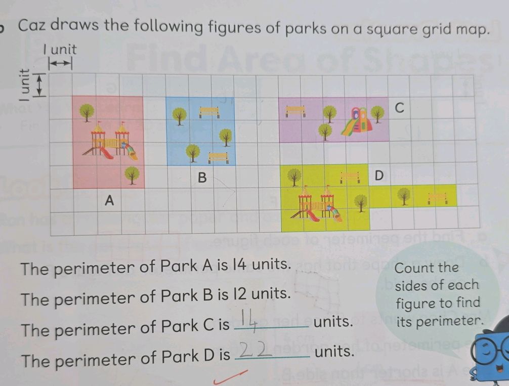 Caz draws the following figures of parks on | StudyX