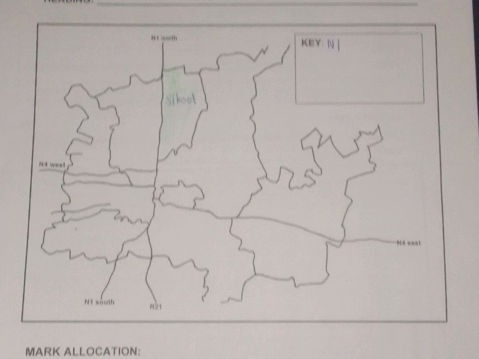 The image shows a map with labeled roads and | StudyX