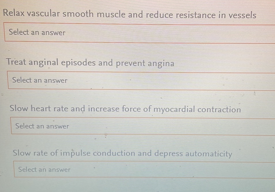 Relax vascular smooth muscle and reduce | StudyX