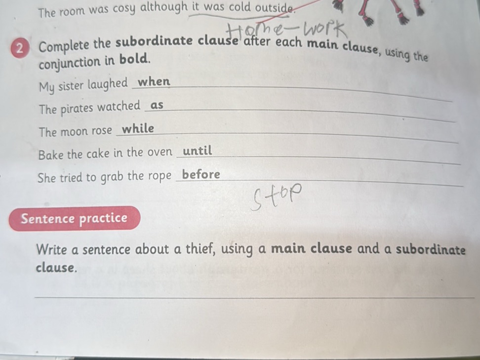 2 Complete the subordinate clause after each | StudyX