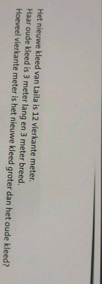 Het nieuwe kleed van Laila is 12 vierkante | StudyX