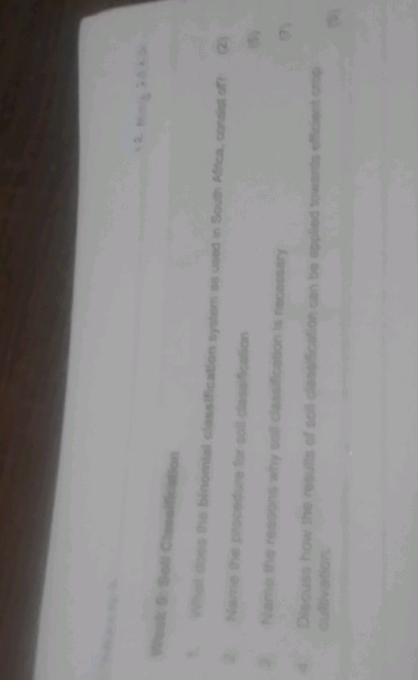 Week 6: Soil Classification 1. What does | StudyX