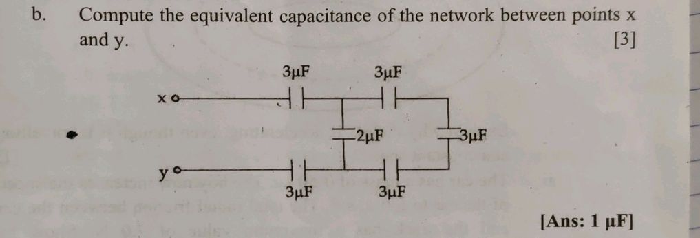 b. Compute the equivalent capacitance of the | StudyX