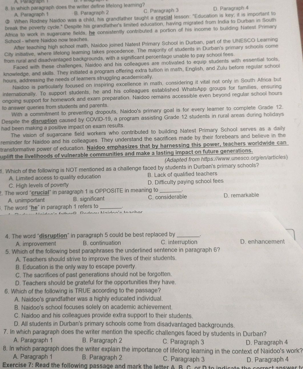 8. In which paragraph does the writer define | StudyX