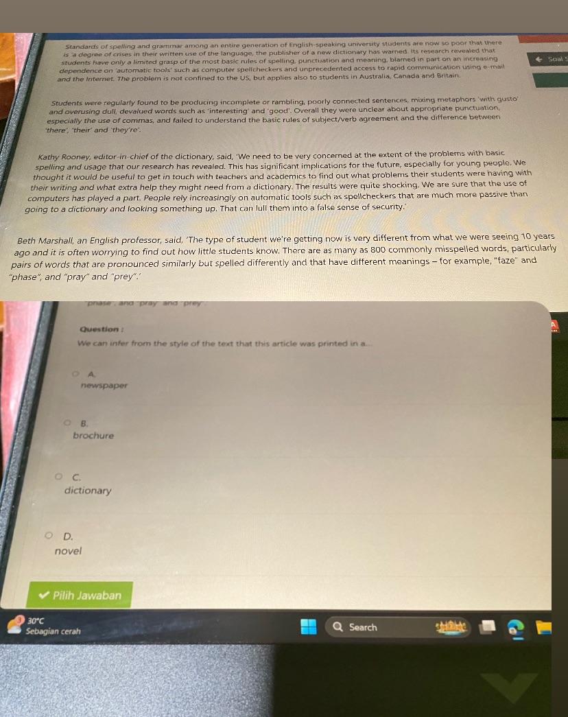 Question: We can infer from the style of the | StudyX