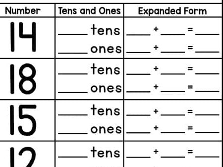| Number | Tens and Ones | Expanded Form | | StudyX
