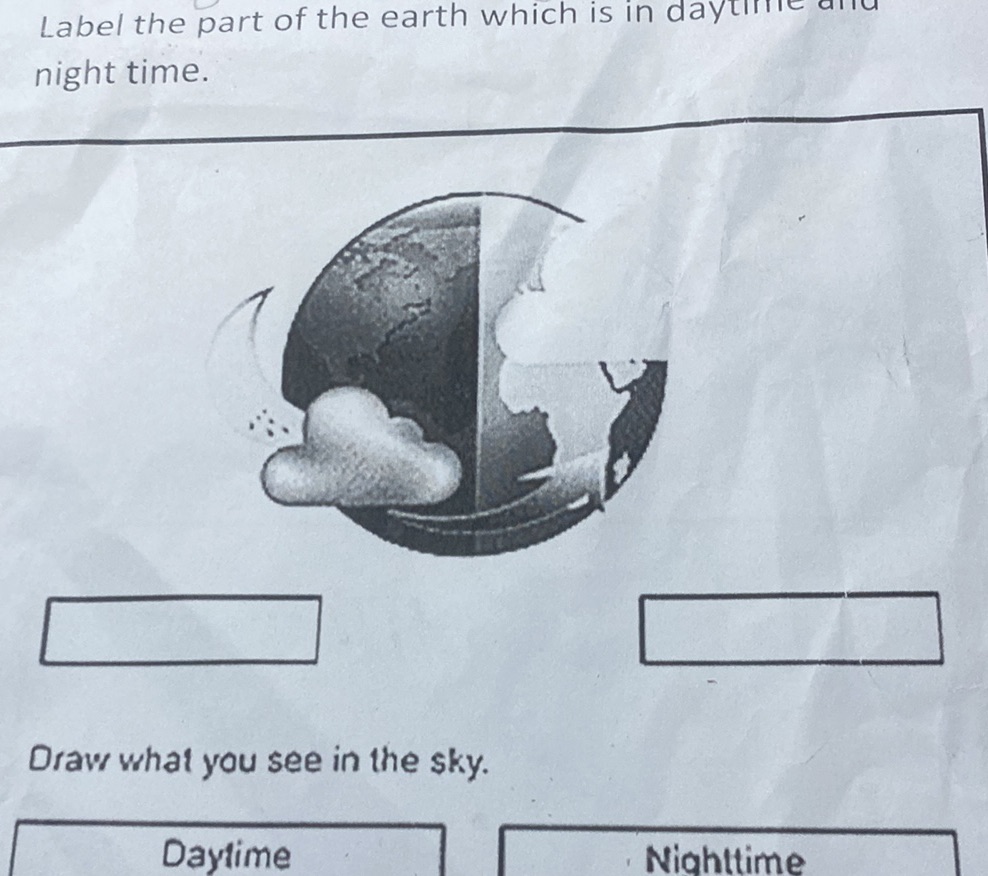 Label the part of the earth which is in | StudyX