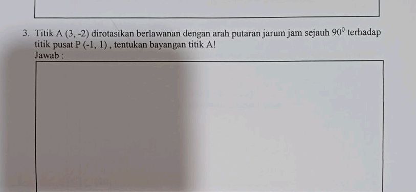 3. Titik A (3, -2) dirotasikan berlawanan | StudyX