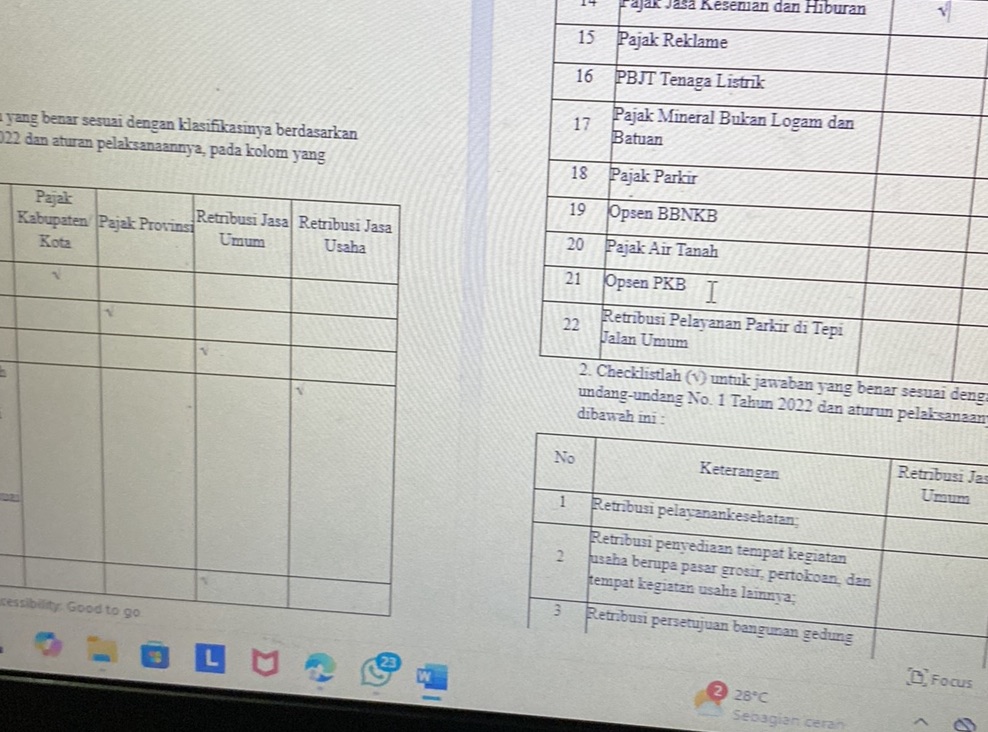 yang benar sesuai dengan klasifikasinya | StudyX