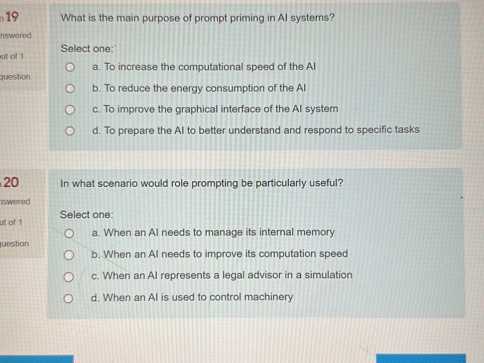 What is the main purpose of prompt priming | StudyX