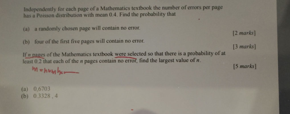 Independently for each page of a Mathematics | StudyX