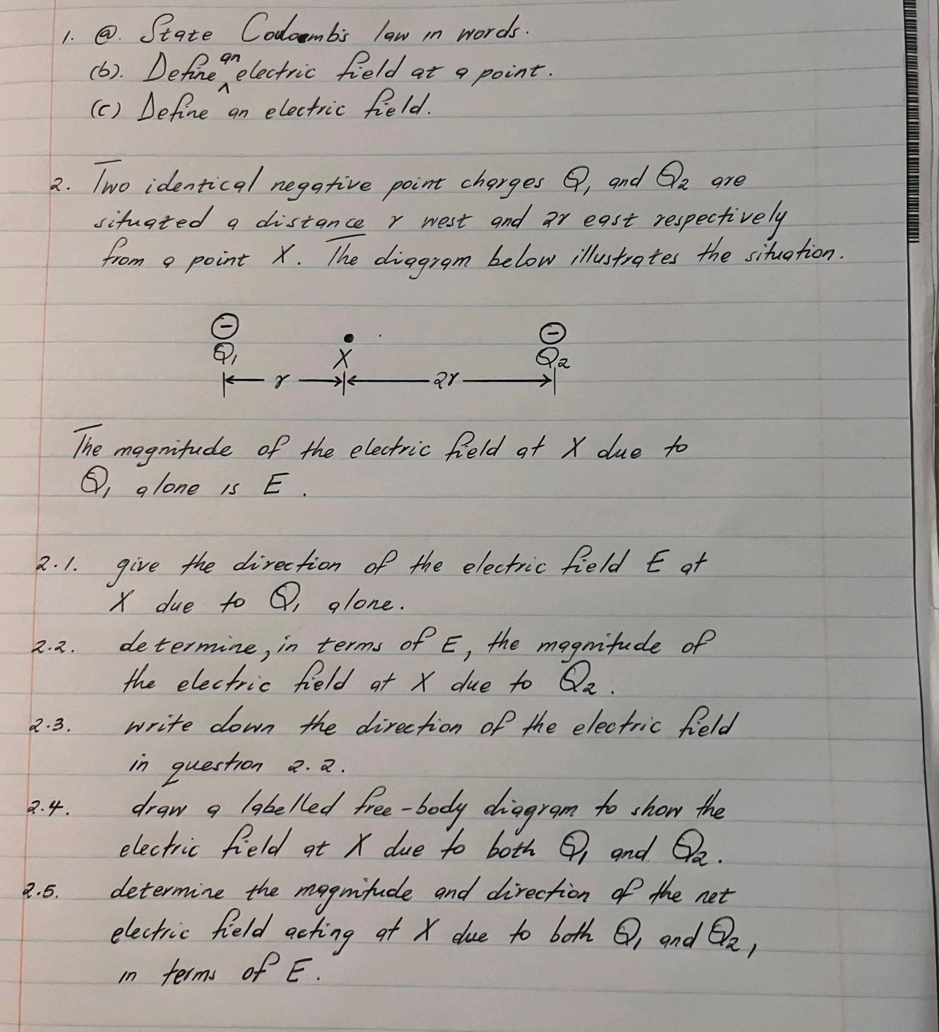 1. @. State Colombis law in words. (b). | StudyX