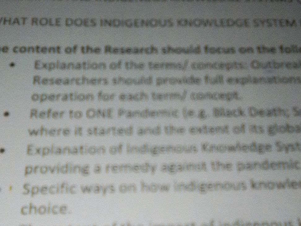 WHAT ROLE DOES INDIGENOUS KNOWLEDGE SYSTEM e | StudyX