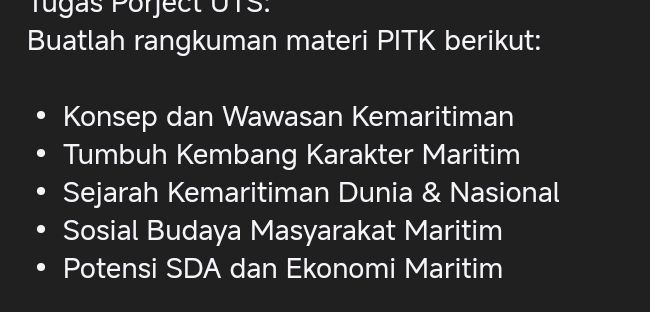 Buatlah rangkuman materi PITK berikut: * | StudyX