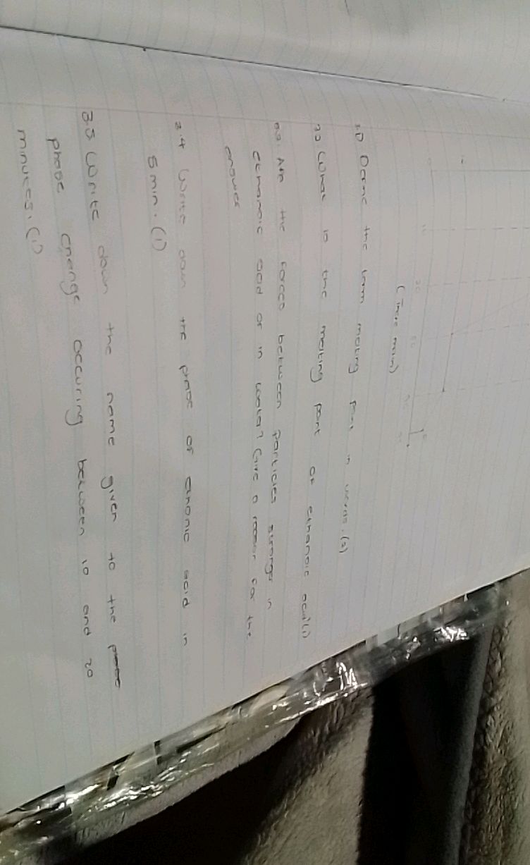 10. Define the melting point of ethanoic | StudyX