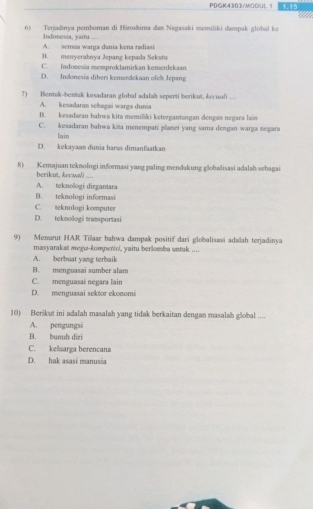 6) Terjadinya pemboman di Hiroshima dan | StudyX