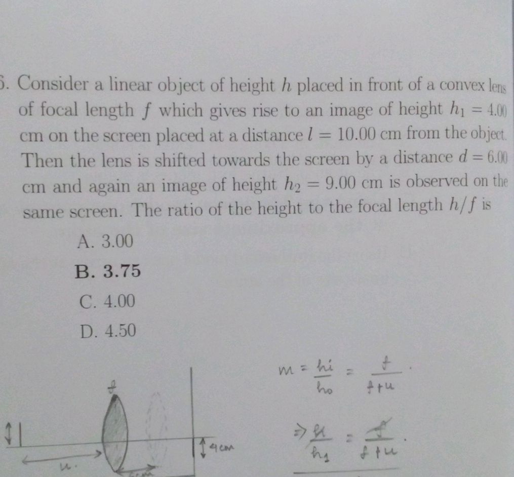 6. Consider a linear object of height $h$ | StudyX
