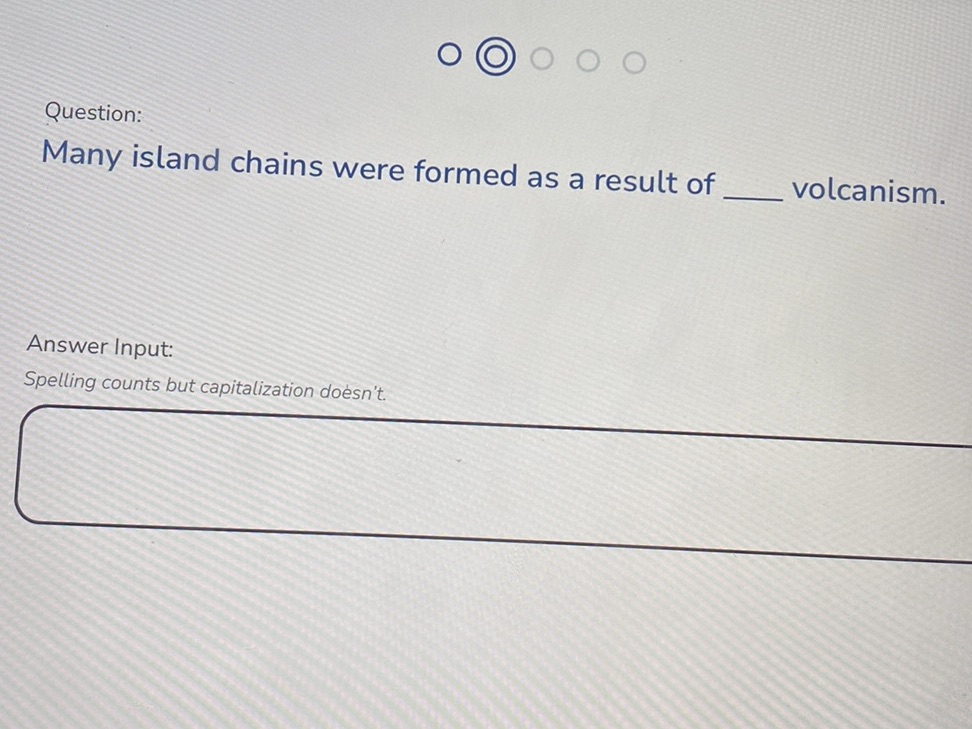 Question: Many island chains were formed as | StudyX