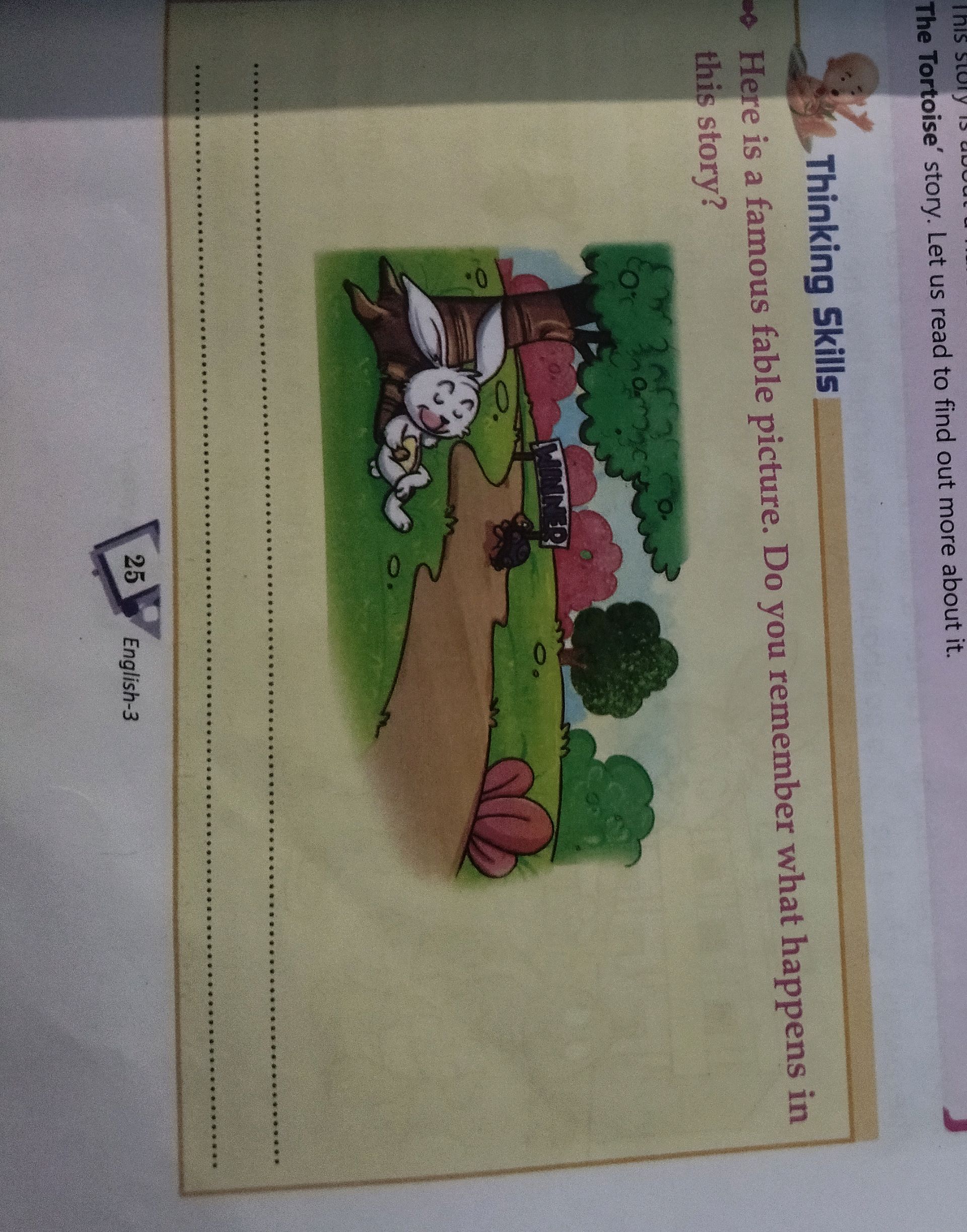 Here is a famous fable picture. Do you | StudyX