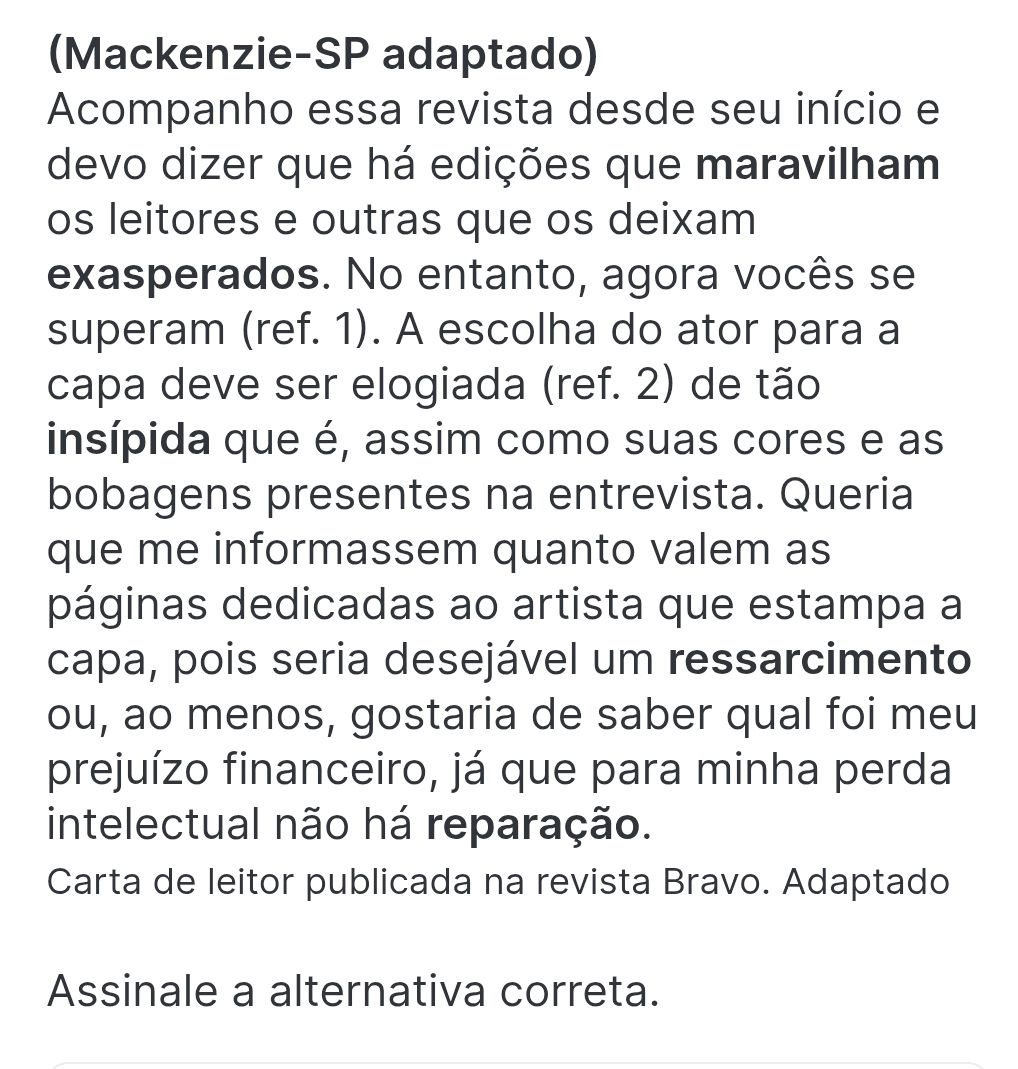 (Mackenzie-SP adaptado) Acompanho essa | StudyX