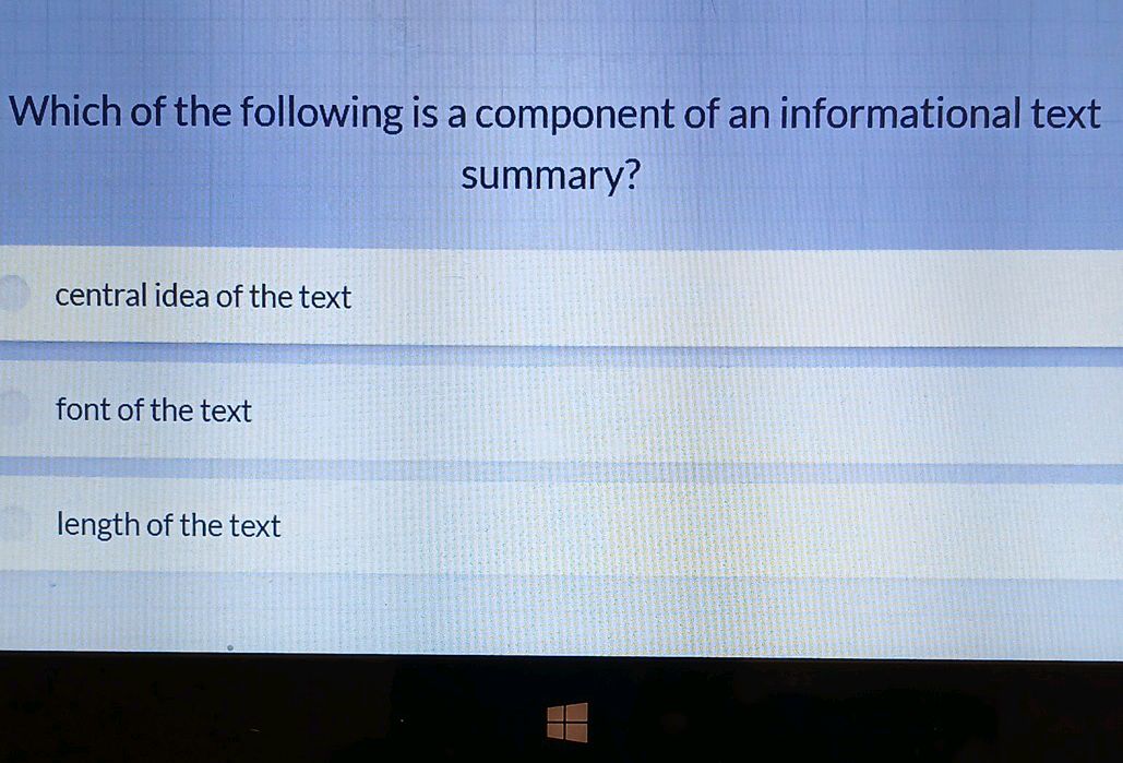 Which of the following is a component of an | StudyX